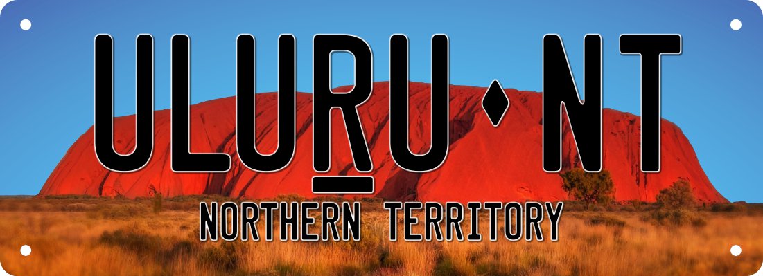 Number Plate Sign - Uluru NT (28-42SUB-0131) – Fair Dinkum Gifts