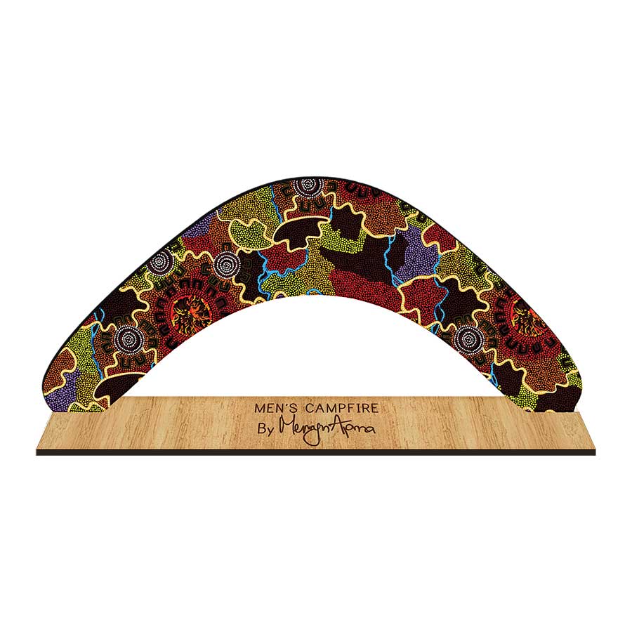 Decorative Boomerang Australian Made - Mens Camp Fire – Fair Dinkum Gifts