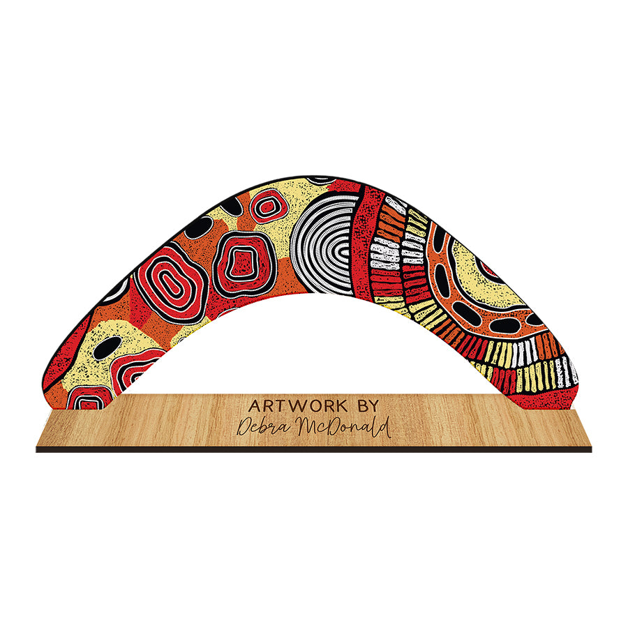 Decorative Boomerang Australian Made - Debra McDonald – Fair Dinkum Gifts