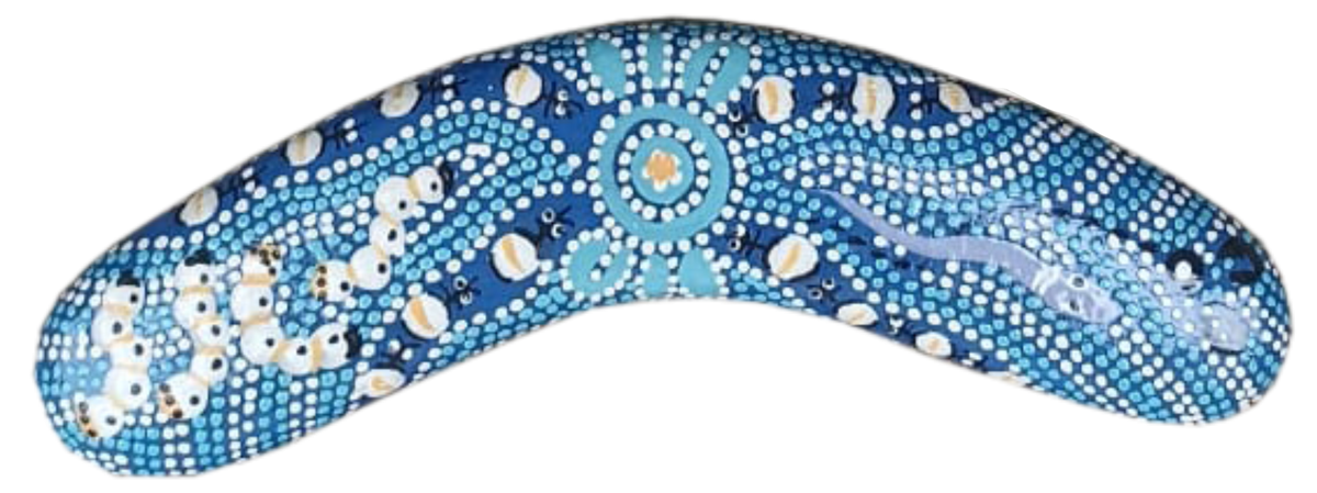 Boomerang - Bush Tucker Blue By Julie Paige – Fair Dinkum Gifts