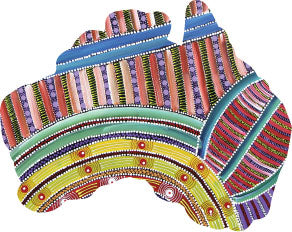 Australia Shaped Flexi Magnet - Cindy Wallace Arches – Fair Dinkum Gifts