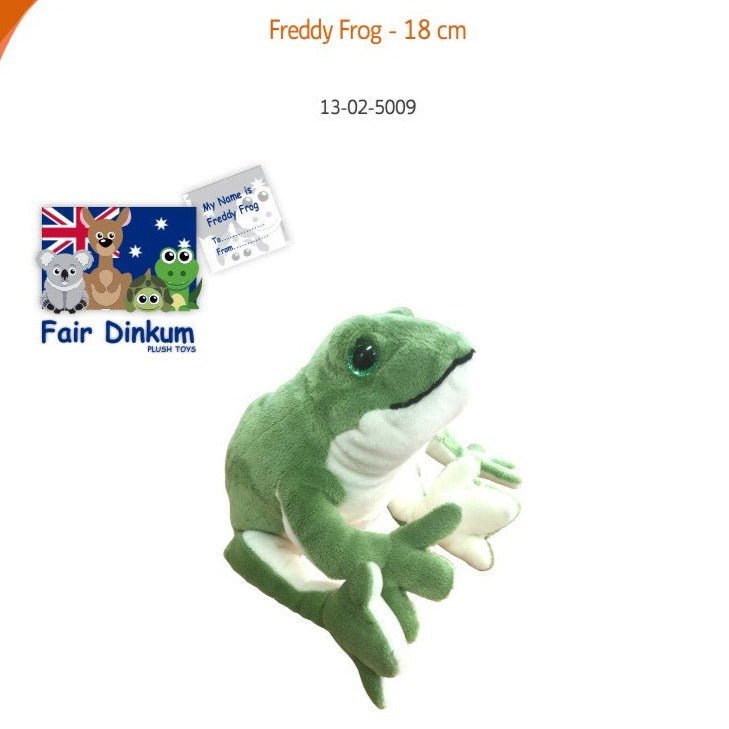Freddy Frog Plush Toy - 18cm – Fair Dinkum Gifts