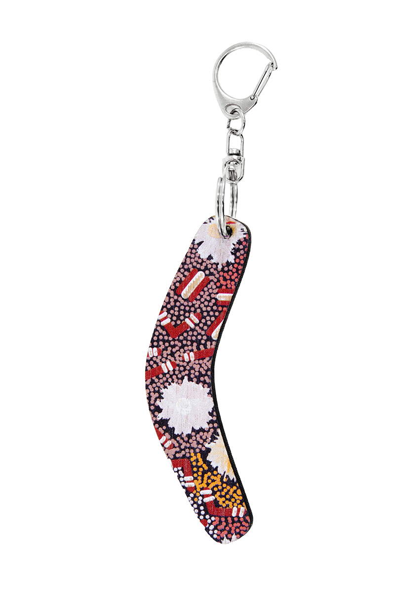 Boomerang Shape Wooden Keyring (Australian Made) - Samantha Daniel Nap ...