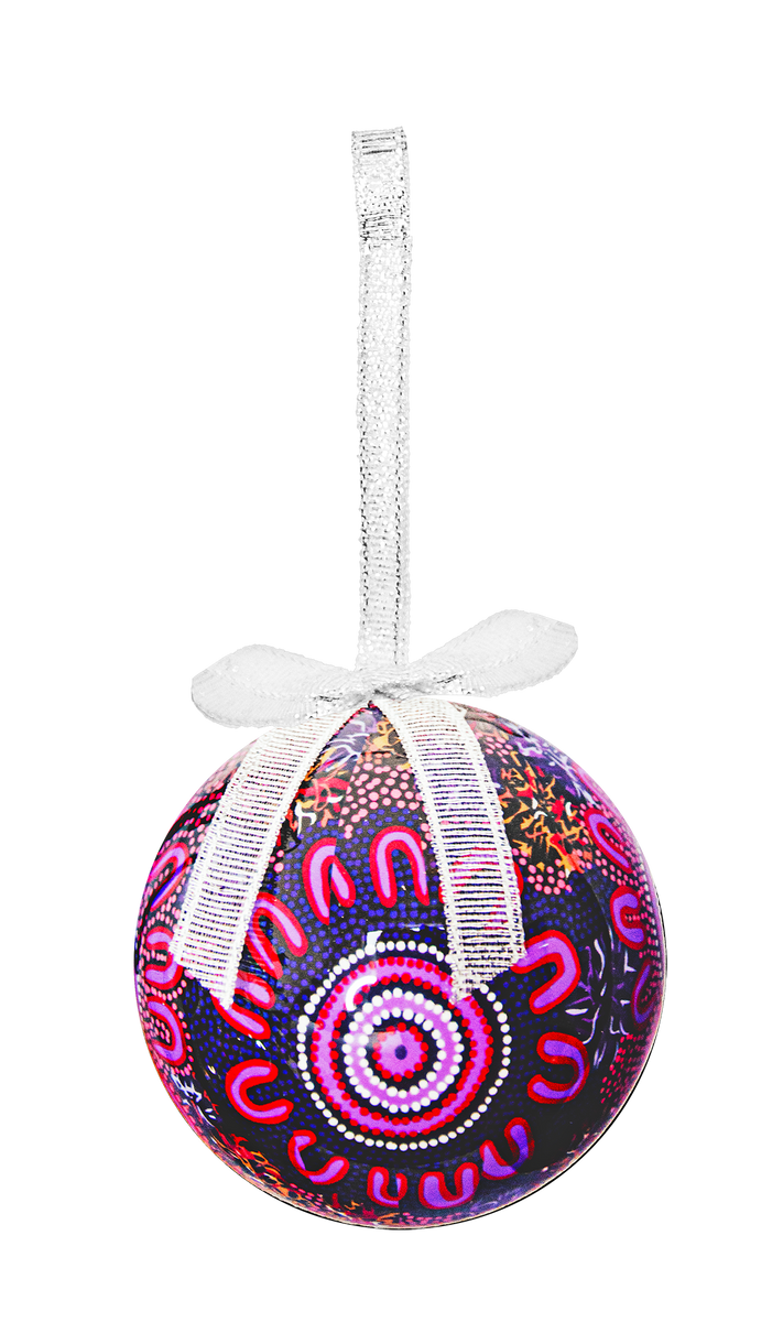 HANGING BAUBLE DECORATION IN BOX - ABORIGINAL DESIGNS – Fair Dinkum Gifts