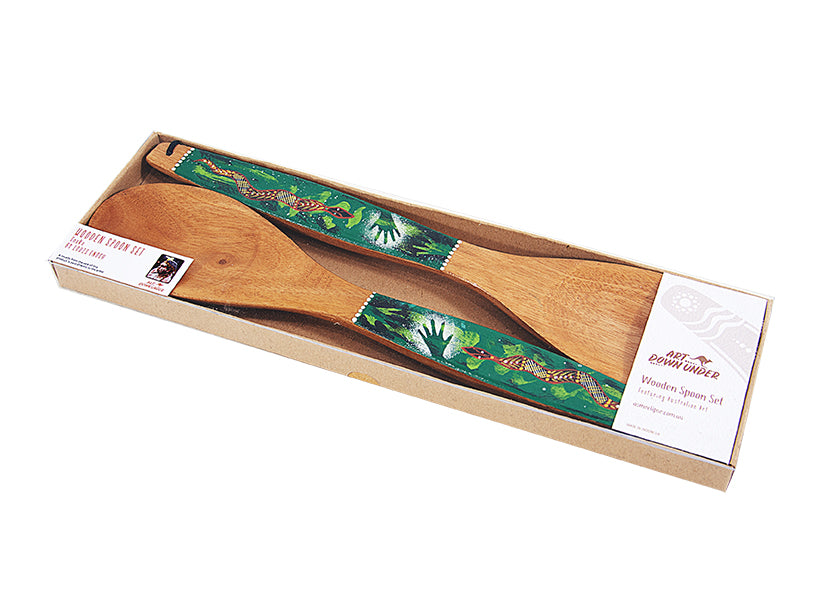 Aboriginal Art Spoon Set - Snake By Louis Enoch – Fair Dinkum Gifts