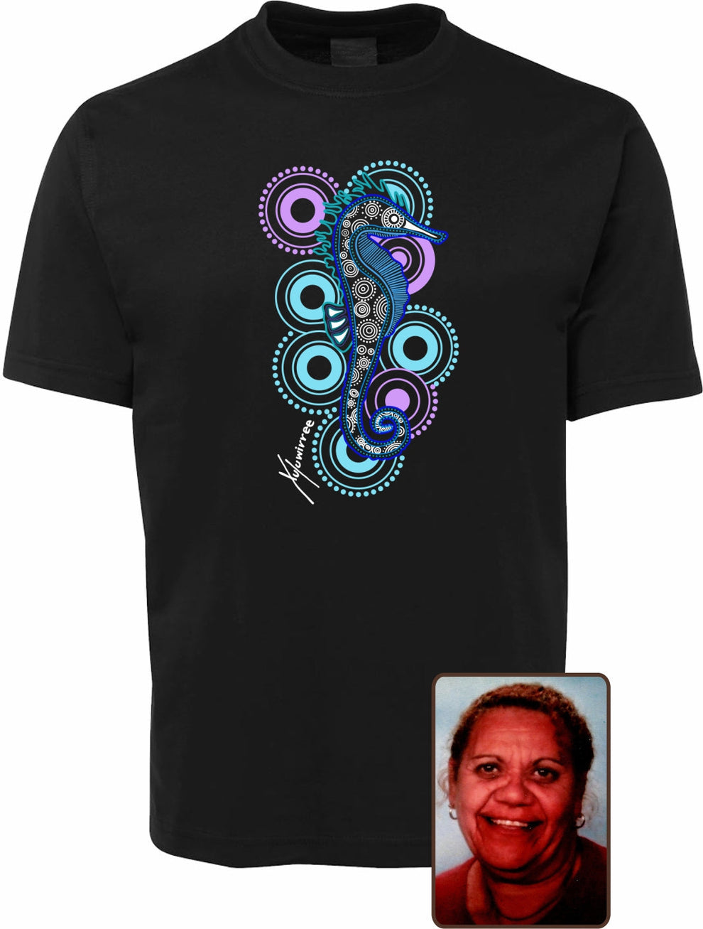 T Shirt ADULT Regular Fit - Debbie Scott, Seahorse Design – Fair Dinkum ...