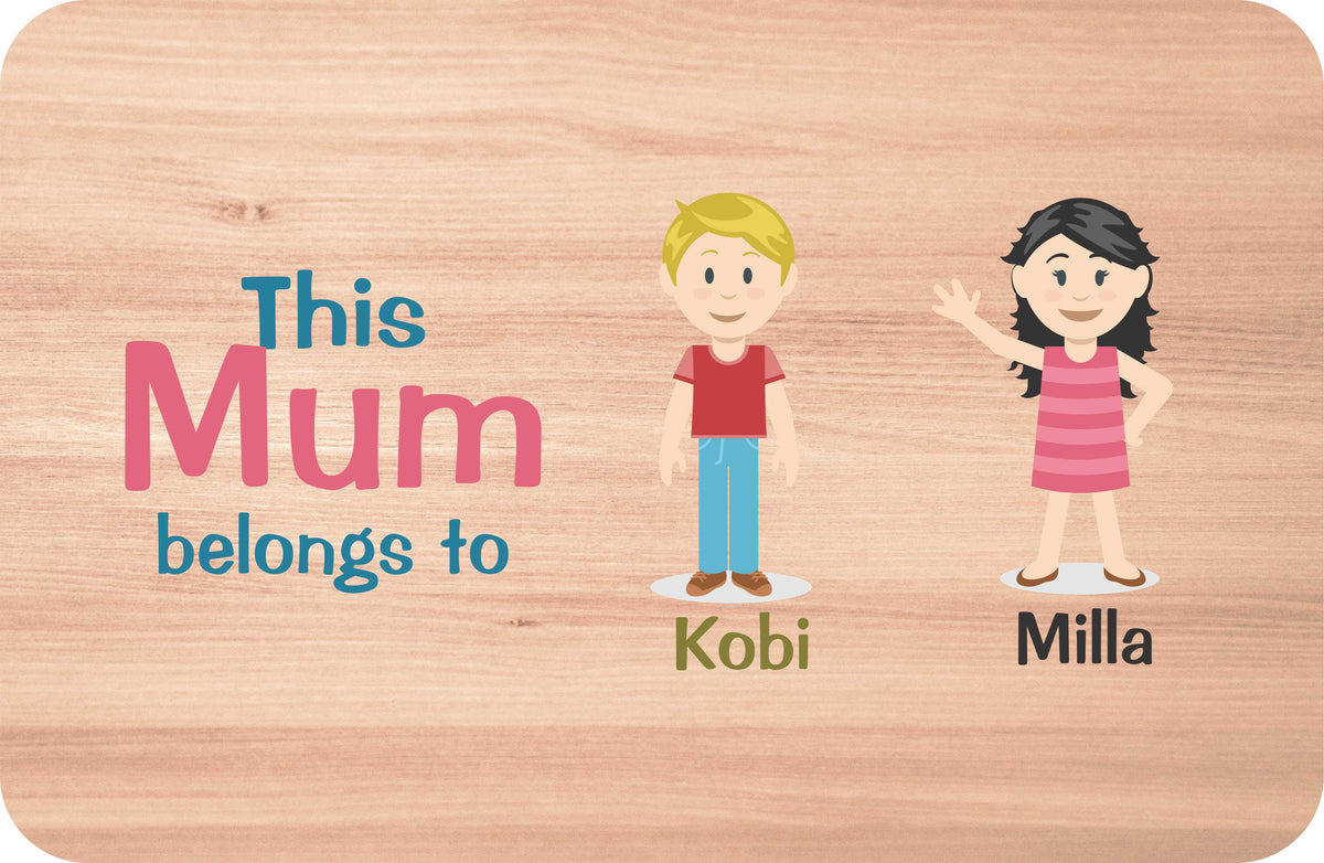 Mum Wooden Sign With Personalised Names – Fair Dinkum Gifts