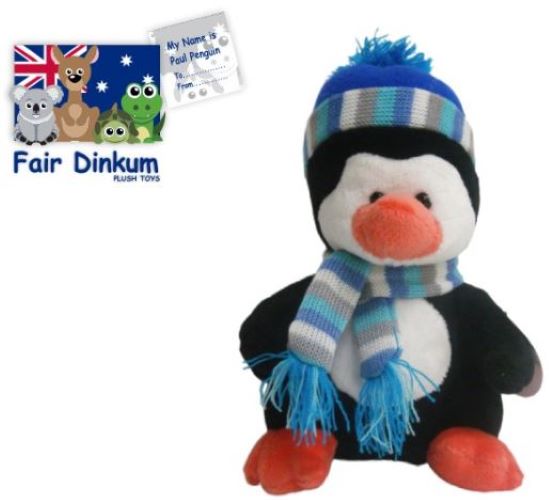 Paul Penguin Plush Toy 19cm With Scarf – Fair Dinkum Gifts